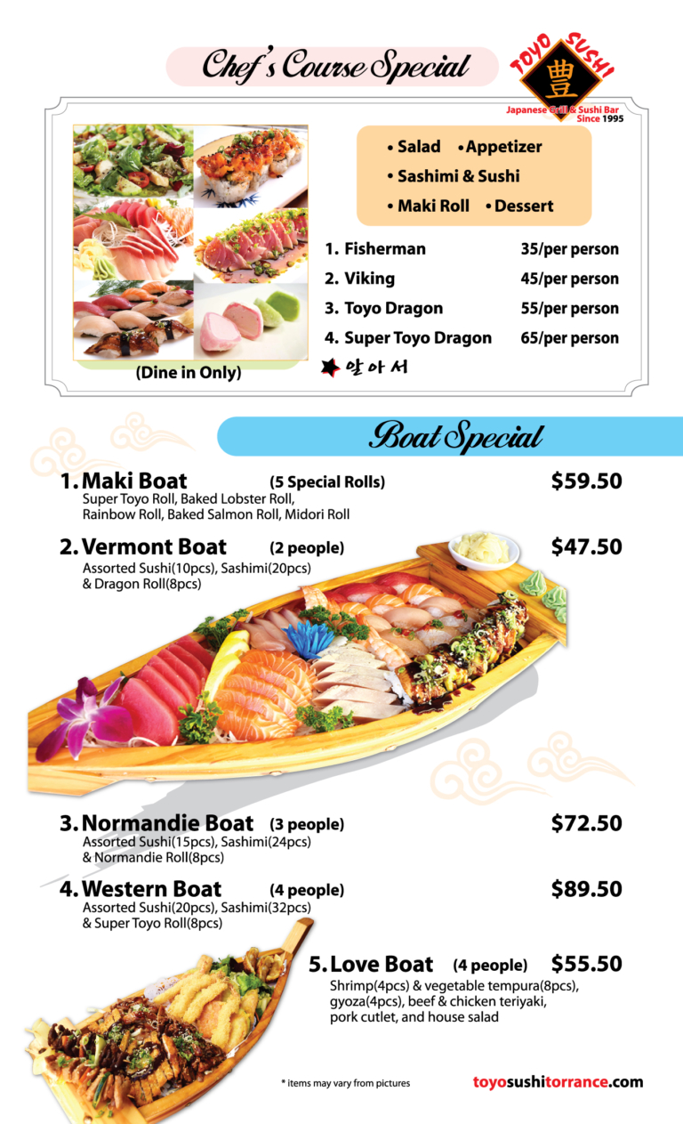 Menu – TOYO SUSHI