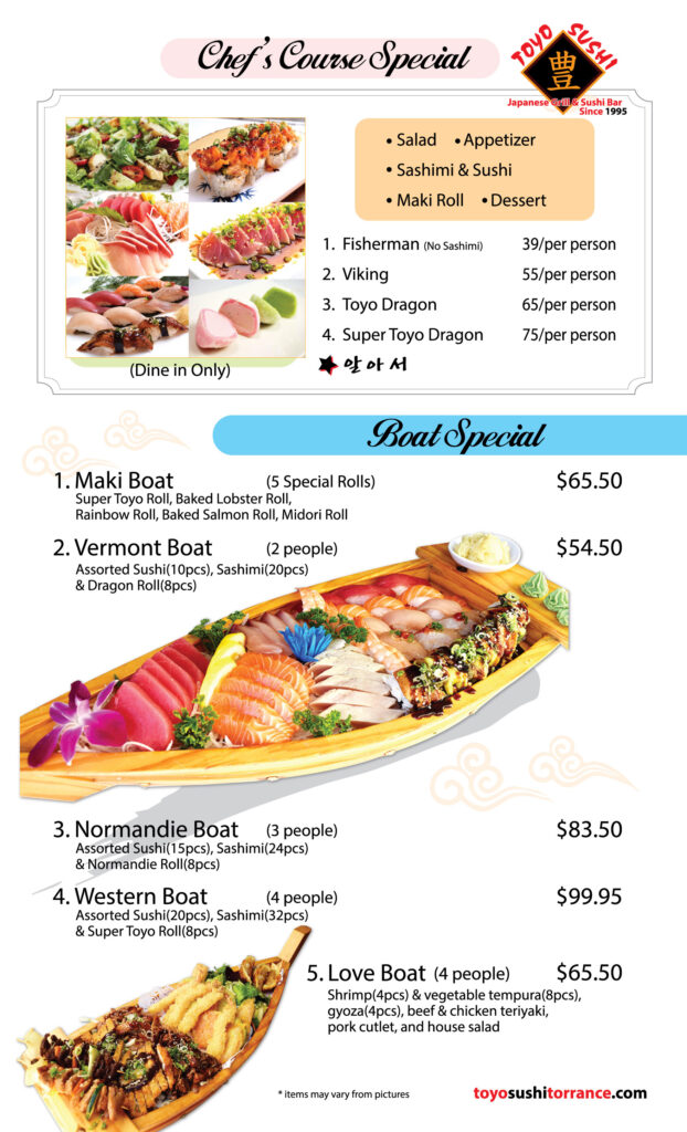 Menu – TOYO SUSHI