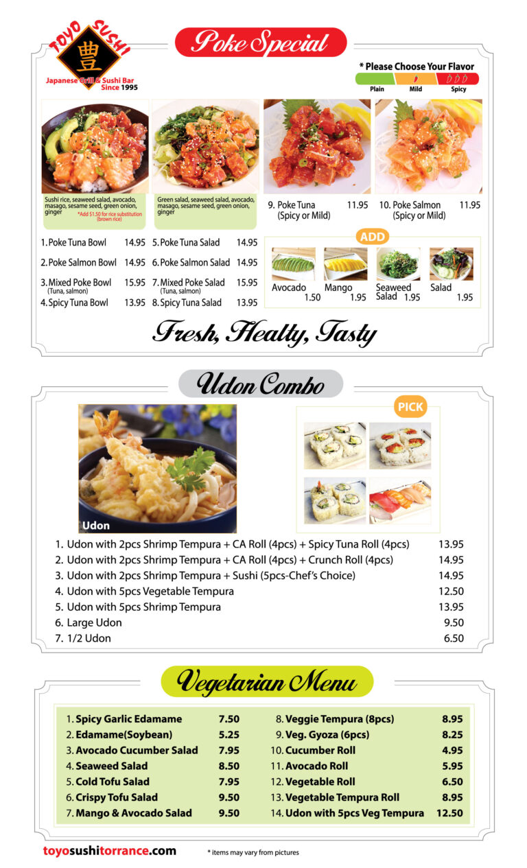 Menu – TOYO SUSHI
